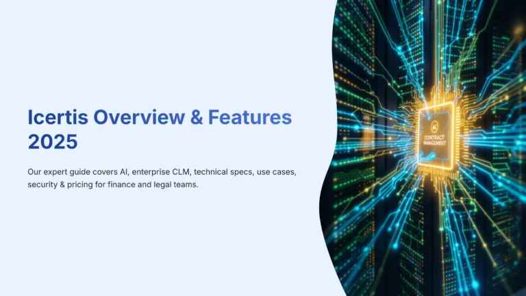 Icertis Overview and Features: The 2025 Deep Dive for Enterprise AI ...
